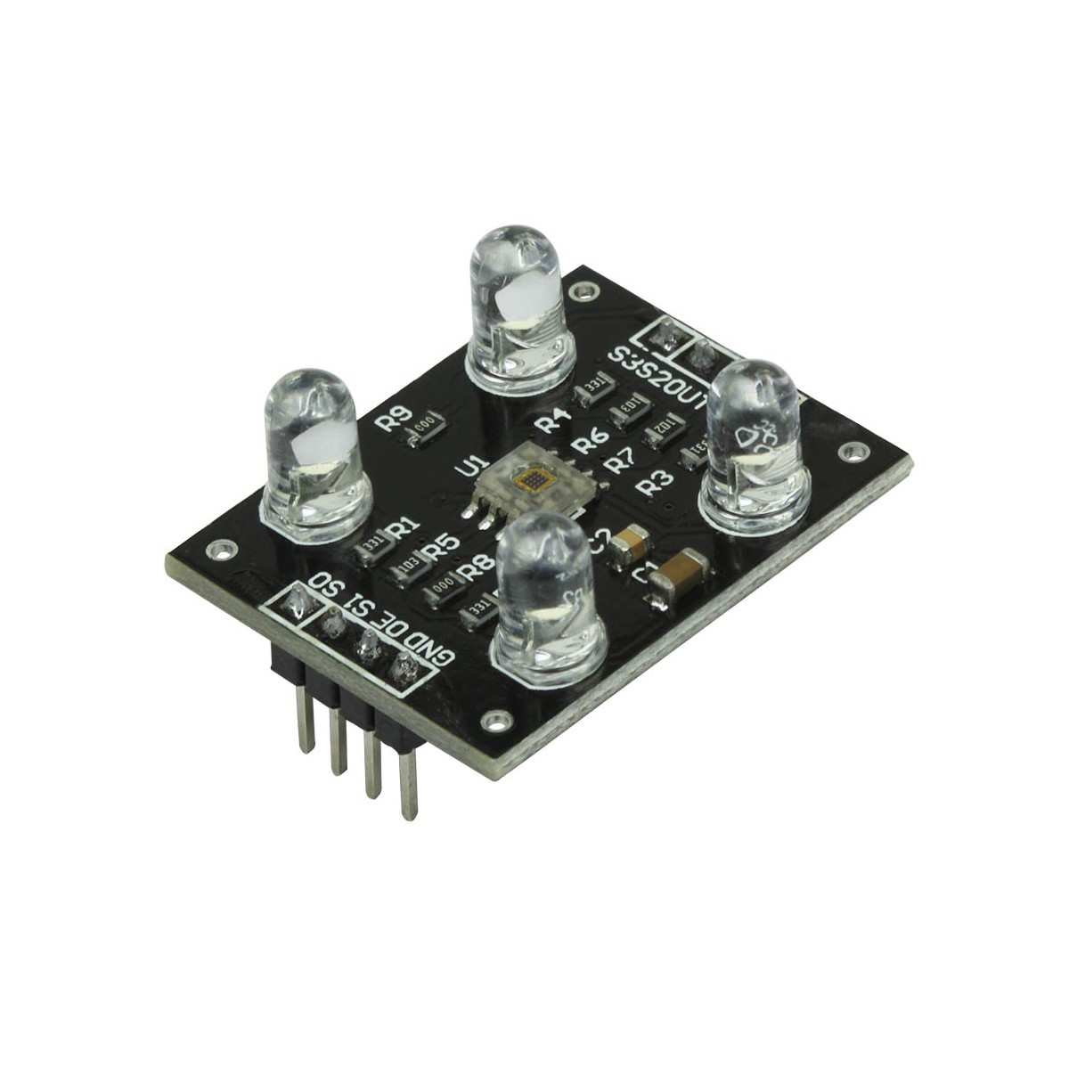 Modulo Sensor De Cor Rgb Em Led Tcs3200 Para Arduino 4 Terminais 4270